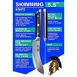 Dalstrong Skinning & Boning Knife - 5.5" - Gladiator Series Elite - Forged German High-Carbon Steel - w/Sheath - NSF Certified