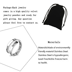 WKXZMTR Vampire Inspired Jewelry Vampire Diaries Rings Vampire Fans Gift Team Damon Since 1864 Rings Damon Stefan Salvatore Gift for TV Fans (Rings Stefan)