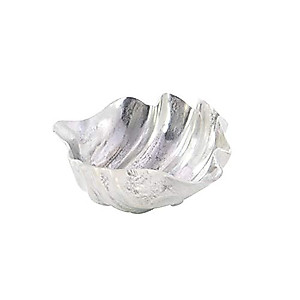 Deco 79 Aluminum Sea Life Shell Decorative Bowl, 17" x 11" x 7", Silver