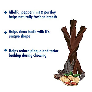 Twistix 5.5-Ounce Dental Chew Treat, Peanut And Carob Flavor, Small