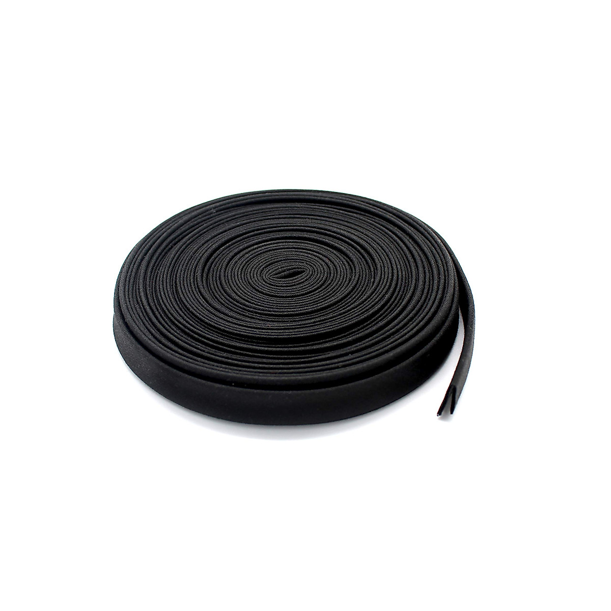 Bias Tape ~ 1/2" Wide Double-fold Bias Tape ~ Black ~ Poly Cotton (10 Yards/Pack) Made in USA