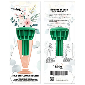 HLDM Cemetery Vase Rubber Inserts, Cemetery Flowers Holder for Keeping Bouquets in Place, Reusable Alternative to Messy Floral Foam Styrofoam Cones, Create Elegant Grave Decorations for Cemetery