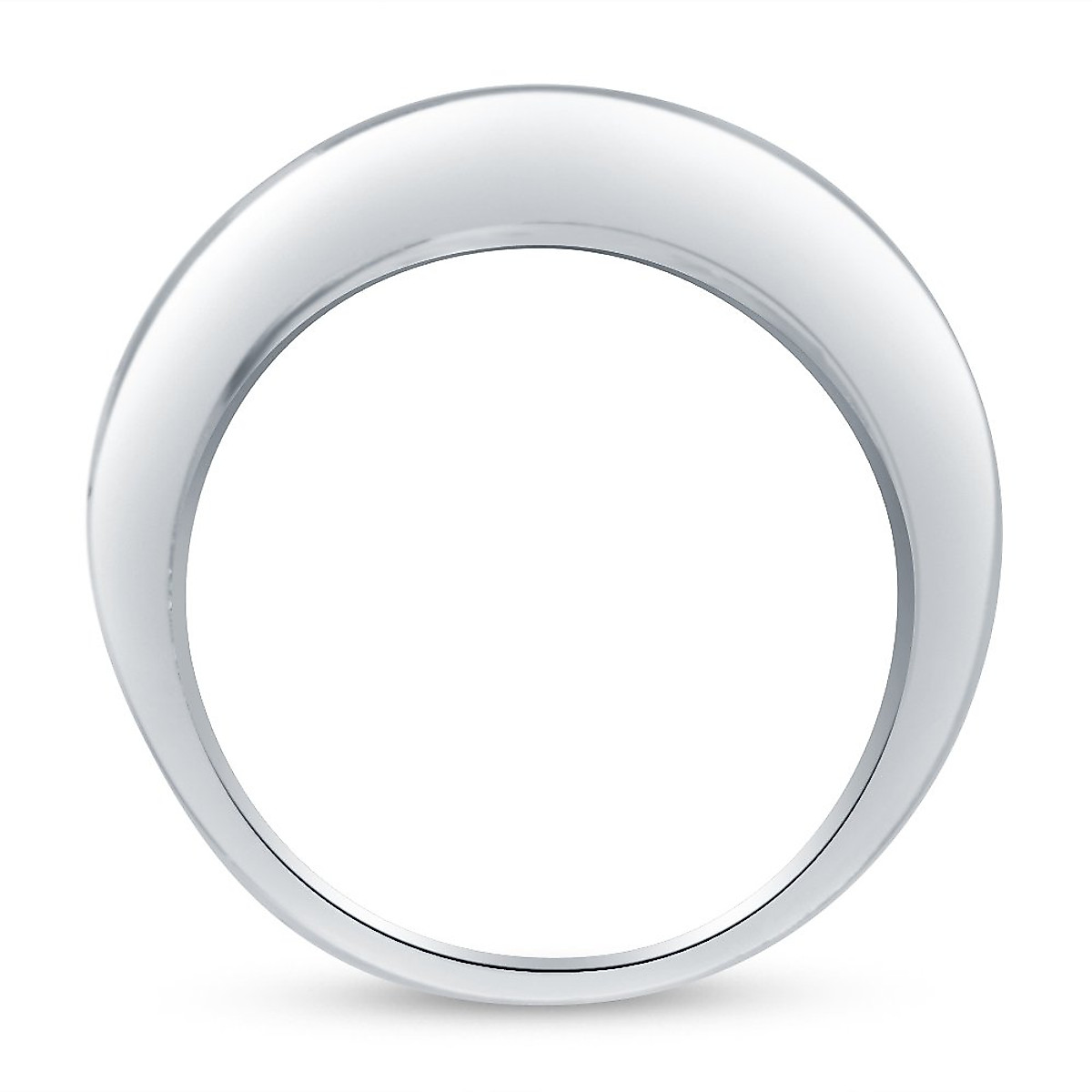 Size - 6.5 - Solid 14k White Gold 4mm Princess Cut Invisible Anniversary Ring Wedding Band CZ Cubic Zirconia 1.50cttw.