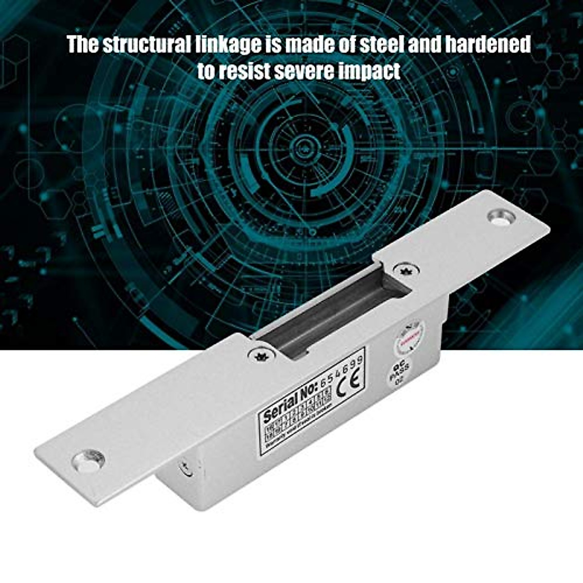 Electric Strike Door Lock, Standard Heavy Duty Electric Strike Lock for North American Door 500kg Holding Force for Wooden Metal PVC Doors(NO Cathode Lock)