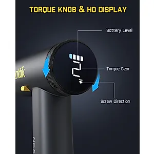 Fanttik L1 Ace 3.7V Cordless Screwdriver, Electric Screwdriver Kit with EVA Storage Bag, 6 Settings Torque Knob, HD Display, 2000mAh, LED Light, 1/4''Hex, Repair Tool for Desktop/Furniture