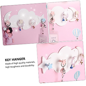 OFFSCH 2pcs Star Moon Hook Cartoon Wall Entryway Hanger Wall Mount Coat Hooks Wall Decorative Hooks Coat Hanger Adhesive Hooks Hanging Towel Rack White No Trace Plastic Nightgown