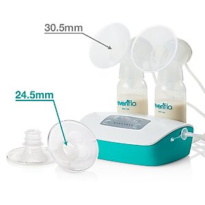 Evenflo Feeding 2 Piece AdvancedFit Flange System with Access to Instructional Video, Small (24.5mm)(Pack of 2)
