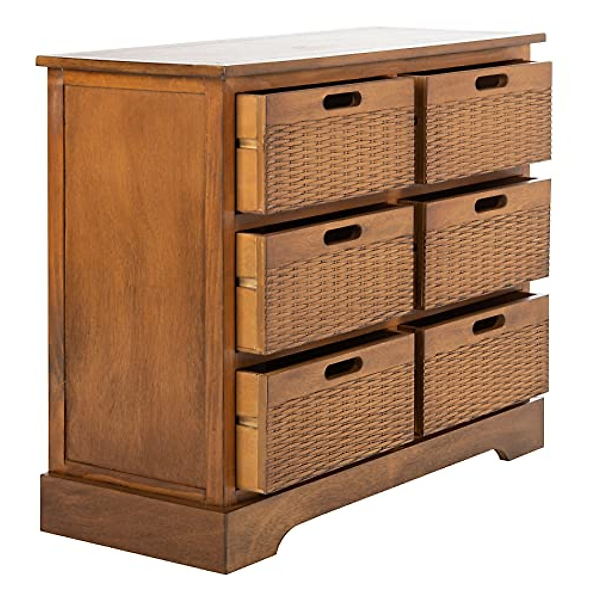 Safavieh Home Collection Landers Honey Brown 6-Drawer Storage Unit (Fully Assembled) STG5700C