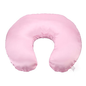 Pro Goleem Satin Nursing Pillow Cover Silk Feeling Soft Feeding Pillow Slipcover for Breastfeeding Moms Fits Standard Infant Nursing Pillow or Positioner Pink
