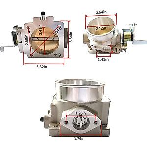 Replace 1724 62mm Throttle Body for 1991-2003 Wrangler Cherokee 4.0L YJ TJ XJ ZJ WJ High Flow Power