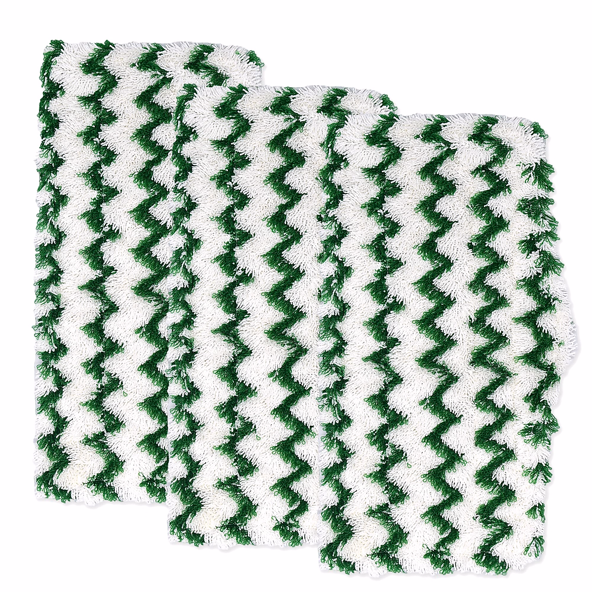 Magicmops 3 Pcs Washable & Reusable Replacement Pads Fit Shark Steam & Spray Mops S3101-SK460 Series（ S3101, S3102, S3250, S3251, SK115, SK140, SK141, SK410, SK435CO, SK460, SS460D, SS460WM, Green