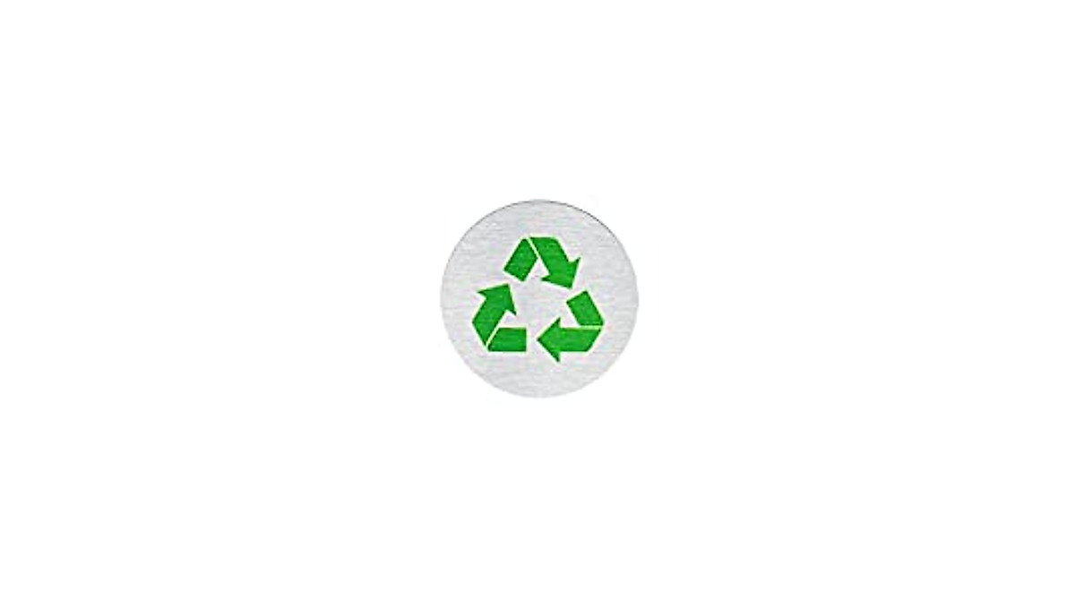 Durable 2" Round Metal Recycle Sign - Eco-Friendly & Easy to Install
