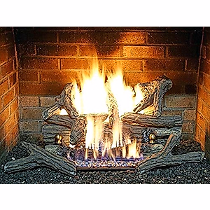 Midwest Hearth Whistle Free Gas Flex Line for Fire Pit and Fireplace - Stainless Steel (18" Long)