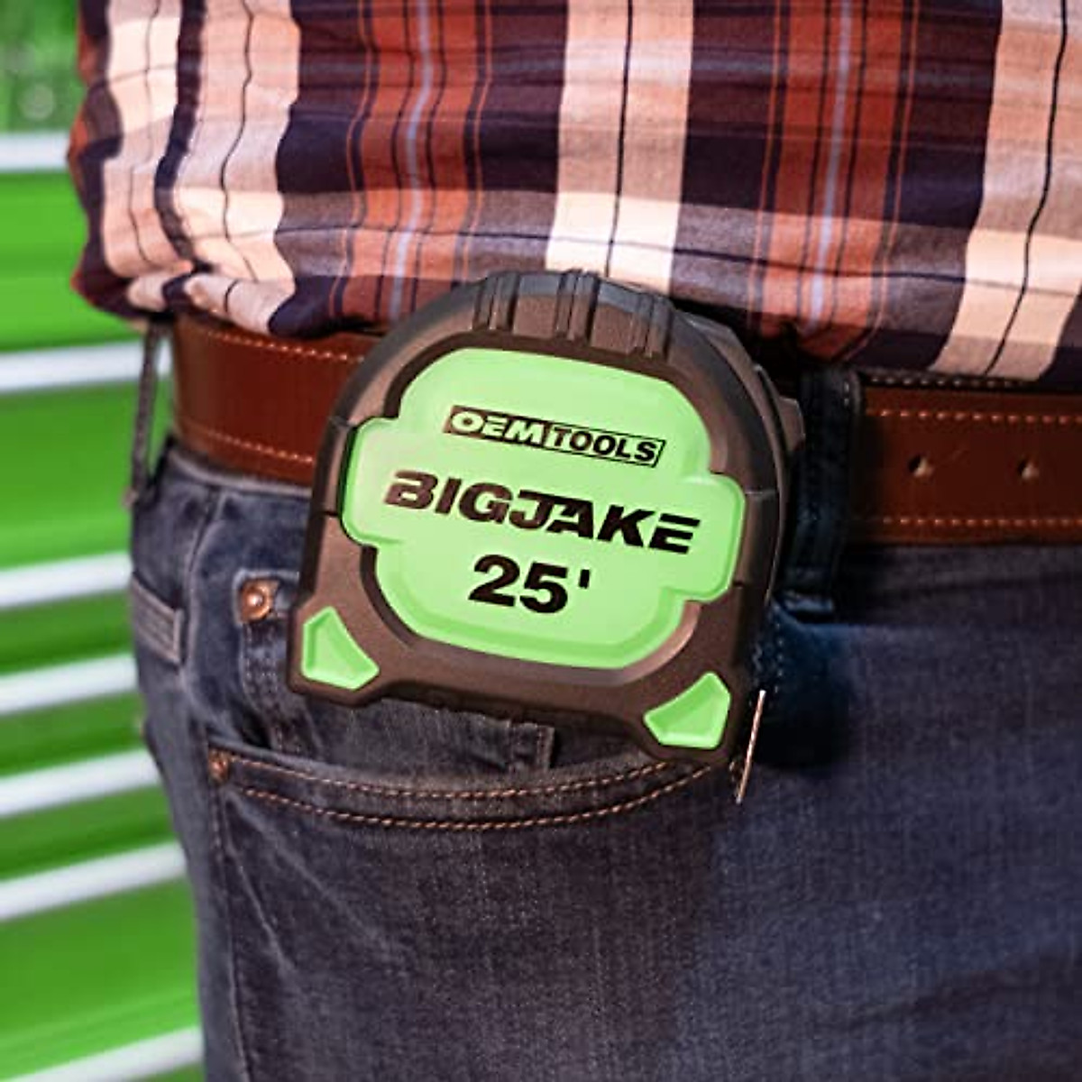 OEMTOOLS 25699 Big Jake 25’ Tape Measure, Electrician Tape Measure, Table Saw Tape Measure, Tape Measure with Magnetic Tip