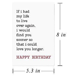 Romantic Birthday Card,Love Cards For Boyfriend Girlfriend Husband Wife Him Her