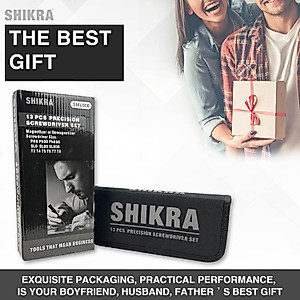 13 Piece Precision Screwdriver Set with Case, Torx, Phillips and Slotted Screwdriver, Magnetic Screwdriver Tool Kit with Magnetizer/Demagnetizer, Non-Slip Grip, for Electronics, Glasses Repair