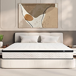 MOLBIUS King Size Mattress | 12 Inch Hybrid Mattresses King in a Box | Medium Firm Memory Foam and Individual Pocket Springs | Fiberglass Free Bed Matress | Breathable | CertiPUR-US