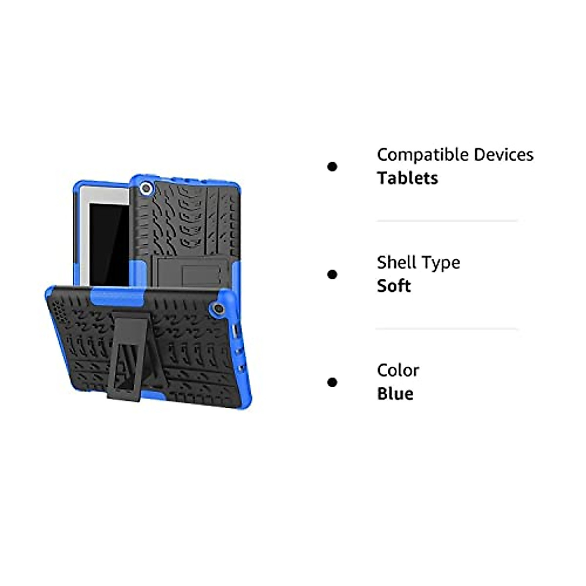 Maomi for Kindle Fire 7 case 2019 2017 Release 9th 7th Generation,Kickstand Shock-Absorption Heavy Duty Armor Defender Cover for Kindle fire 7 Inch Tablet (Blue)