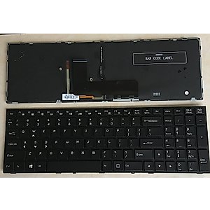 EJTONG New for Clevo N150SD N151SD N155SD N170SD N150SC N155SC N151SC N150RD N170RD N150RF N150RF1 N150RF1-G N170RF N170RF1 N151RD N151RF N155RD N155RF Laptop Gaming Keyboard US Backlit with Frame