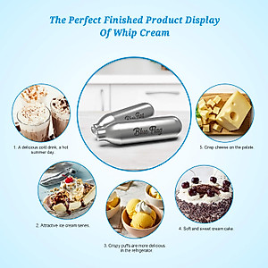 BLUE FLAG Whipped Cream Chargers N2O Nitrous Oxide 8-Gram Cartridge for Whipper Whipped Cream Dispenser (24 Packs)