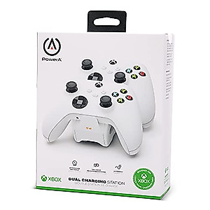 PowerA Duo Charging Station for Xbox Series X|S - White, Wireless Controller Charging, Charge, Rechargeable Battery, Xbox Series X|S, Xbox One