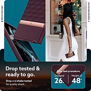 Caseology Parallax for Galaxy S22 Ultra Case Enhanced Ergonomic Design - Burgundy