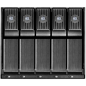 SilverStone Technology Hard Drive Enclosure Internal, 3 X 5.25 Inch to 5 X 3.5 Inch Hot-Swap SATA/SAS Hard Drive Cage, Up to 12Gbit/S Transfer Rate with All Aluminum Body (SST-FS305-12G)