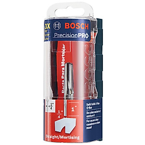 BOSCH 86010MC 1/4 In. x 1 In. Solid Carbide Double-Flute O-Flute Router Bit