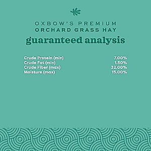 Oxbow Animal Health Orchard Grass Hay - All Natural Grass Hay for Chinchillas, Rabbits, Guinea Pigs, Hamsters, Gerbils & Other Small Pets - Fiber Rich- Grown in the USA- 9 lb.