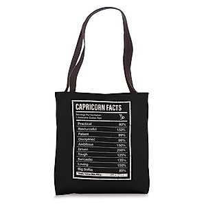 Capricorn Facts Apparel For Men And Women Funny Zodiac Gift Tote Bag