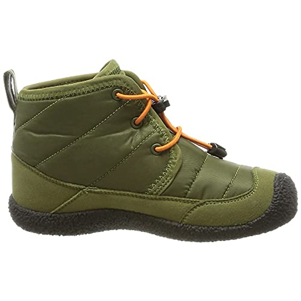 KEEN Howser 2 Quilted Mid Height Waterproof Comfy Durable Chukka Boots, Capulet Olive/Russet Orange, 13 US Unisex Little Kid