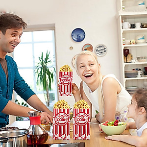 200 Pieces 1 OZ Popcorn Bags Classic Red & White Stripes Paper Popcorn Bags for Individual Servings Bulk Popcorn Bag for Carnival Themed Party, Movie Night, Birthday, Decorations (200)