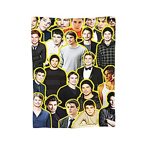 Blanket Josh Hartnett Soft and Comfortable Warm Fleece Blanket for Sofa, Office Bed car Camp Couch Cozy Plush Throw Blankets Beach Blankets