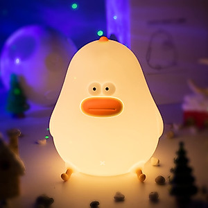 Befion Cute Night Light for Kids,TyiTyi Little Fat Chick LED Night Light with 2 Modes of Brightness&Touch Controls,Silicone Nursery Lamp with Tab-C Cable for New Parents,Kids Gifts,Room Decor
