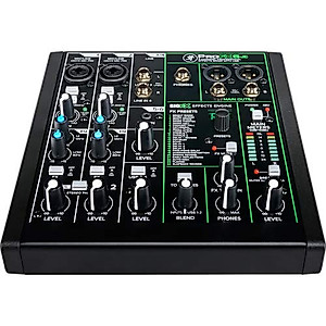 Mackie ProFX6v3 6-Channel Sound Reinforcement Mixer with Built-In FX, Gator Cases G-MIXERBAG-1212 Mixer Bag & Stereo Cable 10' Bundle