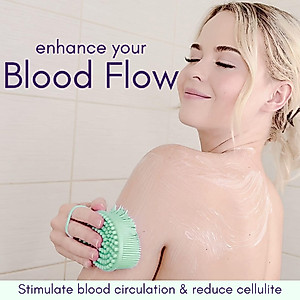 Avilana Silicone Body Scrubber – Dual-Sided Exfoliator for Men & Women, Gentle Loofah Alternative, Easy-to-Clean Silicone Shower Scrubber