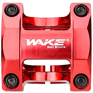 MTB Stem 31.8 45mm Mountain Bike Stem 0 Degree Short Handlebar Stem MTB Head Stem for Most Bicycle, Road Bike, BMX, Fixie Gear, Cycling Red