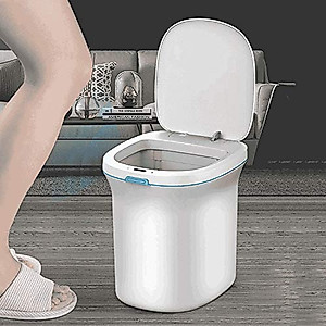 LXXSH Creative Electric Trash Can Household Induction Trash Can with Lid Smart Touchless Kitchen Toilet Trash Can (Size : 14l)