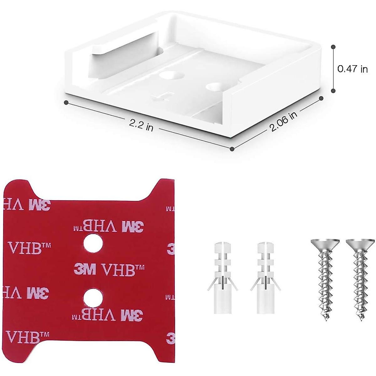 4PACK Wall Mount Kit for Wyze Cam V2/V1 with Screwless and VHB Stick On - Easy to Install, No Tools Needed, No Mess, No Drilling, Strong Adheasive Mount(Not for Wyze Cam and Wyze Cam V3 )(WHITE)