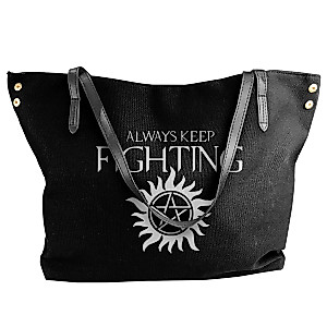 Always Keep Fighting Supernatural Womens Travel Fashion Style Shoulder Pack Handbag Bags