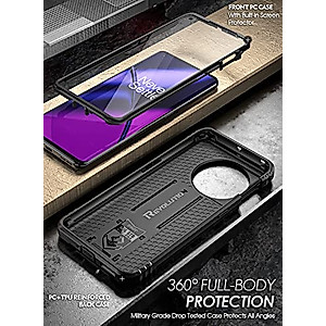 Poetic Revolution Case for OnePlus 11 5G 6.7"(2023), [20 FT Mil-Grade Drop Tested], Full-Body Rugged Dual-Layer Shockproof Protective Cover with Kickstand and Built-in-Screen Protector, Black