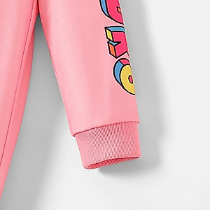 L.O.L. Surprise! Little Girls Skater A-Line Dress Long Sleeve Crewneck Sweatshirt Dress 5Y-12Y Pink