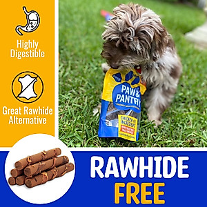 Paw & Pantry 5" Soft & Chewy USA-Chicken Wrapped Sticks for Dogs - Pack of 32 Rawhide Free Chicken Dog Treats - Grain-Free & Highly Digestible Chicken Wrapped Dog Treats - Great Savory Flavor