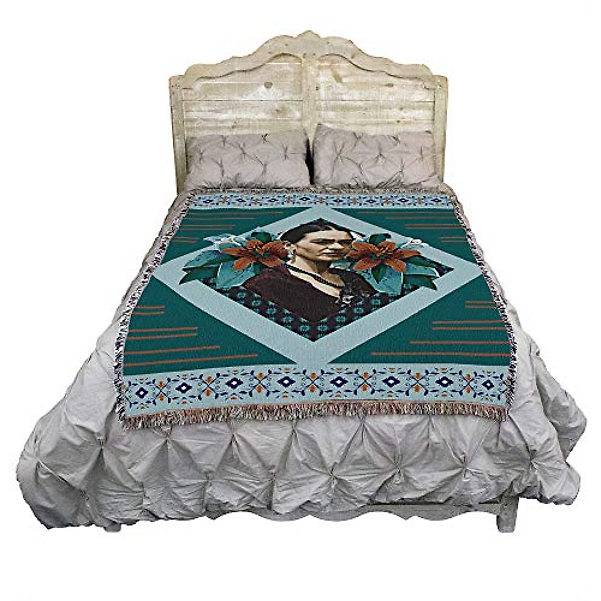 Pure Country Weavers Frida Kahlo - Frida Profile Blanket - Gift Tapestry Throw Woven from Cotton - Made in The USA (72x54)