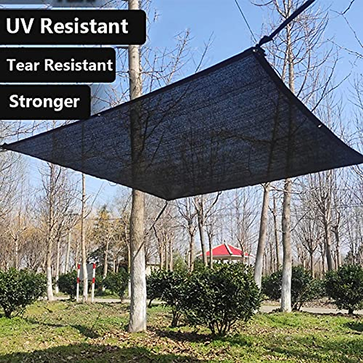 RGRE 16x20 ft 90% Sunblock Shade Cloth, Sun Mesh Shade Heavy Duty, Sun Shade Net with Grommets, Shade Net Tarp for Garden, Plants Cover, Carport, UV Resistant Netting