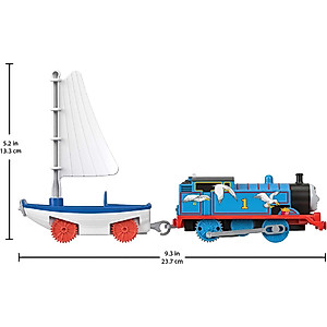Thomas & Friends Bridge Lift Thomas & Skiff train set with motorized engine and toy boat for preschool kids ages 3 years and up