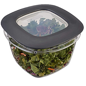 Rubbermaid Premier Easy Find Lids 7-Cup Meal Prep and Food Storage Container, Grey |BPA-Free & Stain Resistant