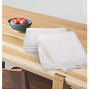 Urban Villa Kitchen Towels Premium Quality 100% Cotton Solid Kitchen Towels Set of 6 Ultra Soft Size 20X30 Inches White Color Kitchen Towel Highly Absorbent Kitchen Towels