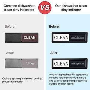 MOONOON Clean Dirty Magnet for Dishwasher,Dirty Clean Dishwasher Magnet Sign for Kitchen Organization and Storage,Slide Indicator to Show Dishes/Washing Machine Clean or Dirty/Refrigerator Magnet