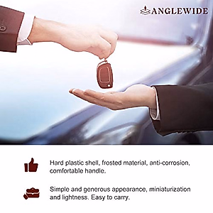 ANGLEWIDE Car Key Fob Keyless Entry Remote SHELL CASE Replacement for 08-12 for Mitsubishi Eclipse Galant Lancer (FCC 6370A477) 4 Buttons 2pad